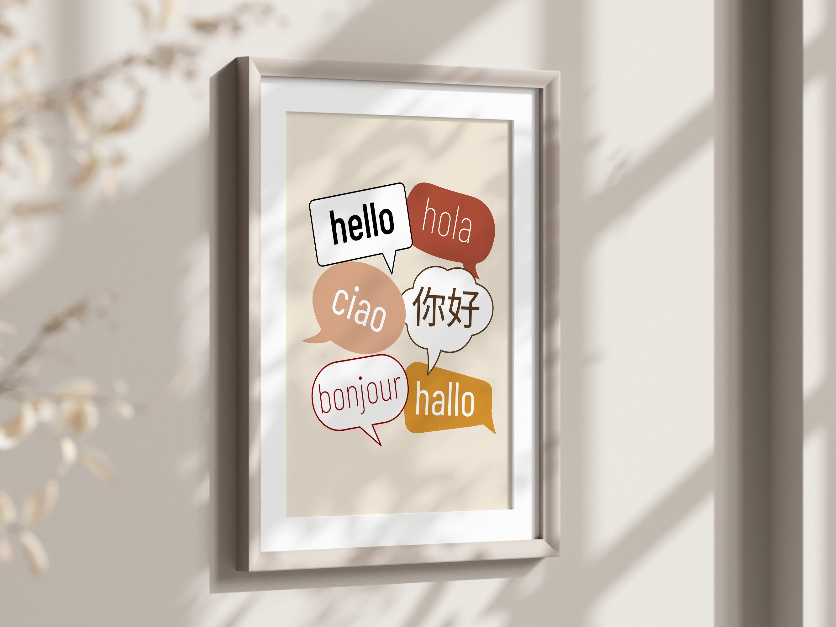 Speech Bubble Hello Bonjour Ciao Hola Hallo, Hello Different Languages ...