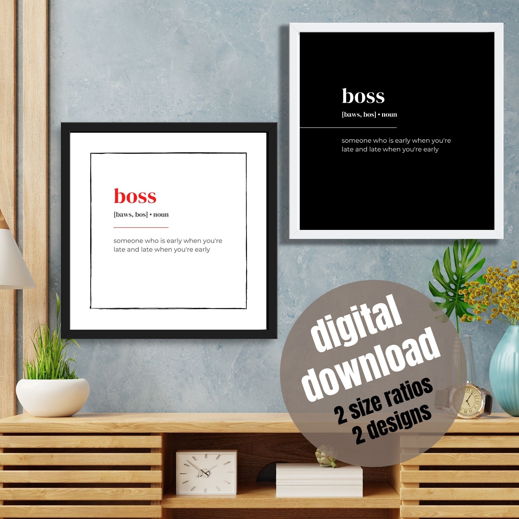 Prints BOSS: Funny Work Dictionary Definition DIGITAL Download Print ...