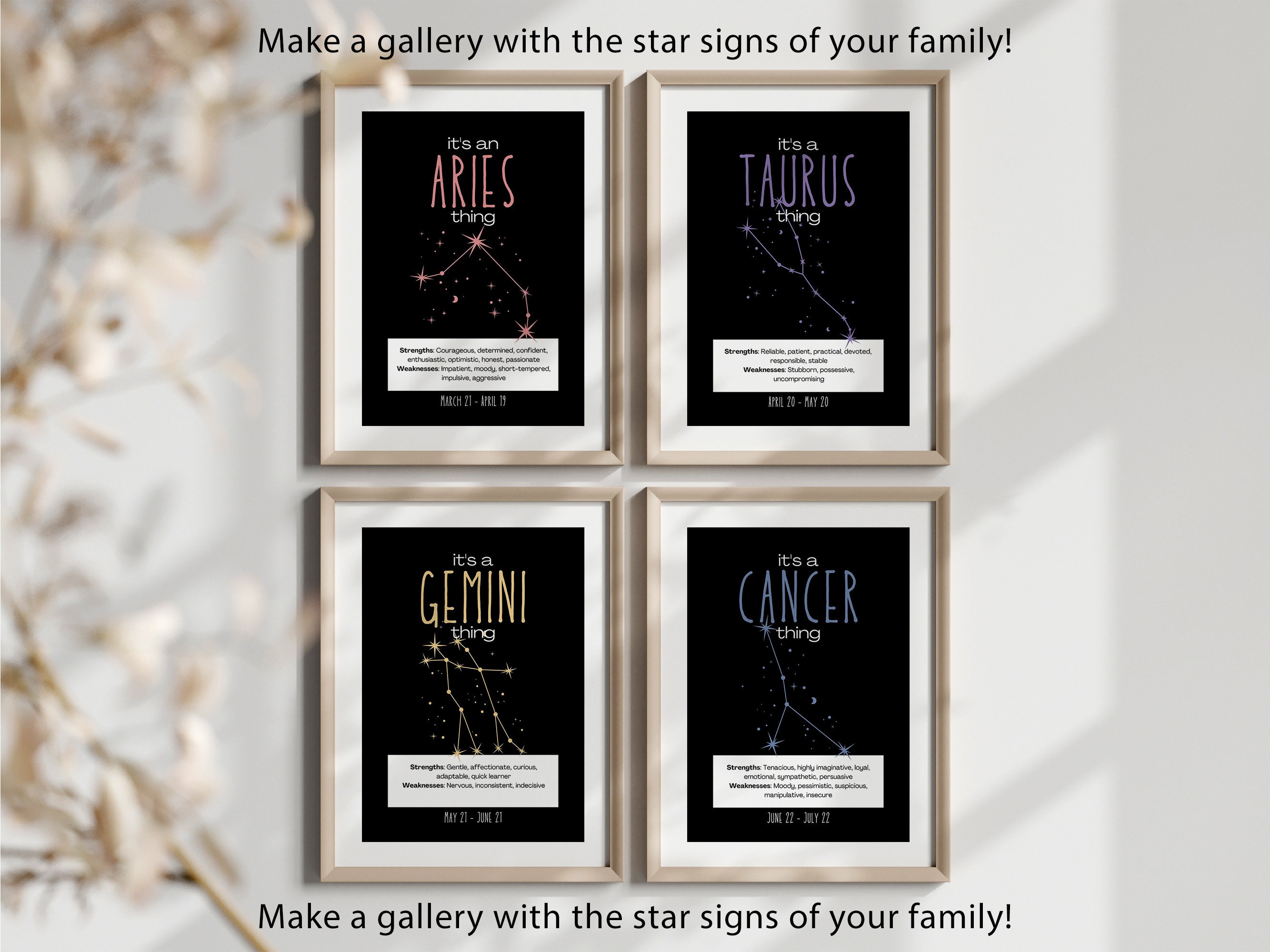ARIES Star Sign Instant Download Print, Zodiac Art Printable, Spiritual ...