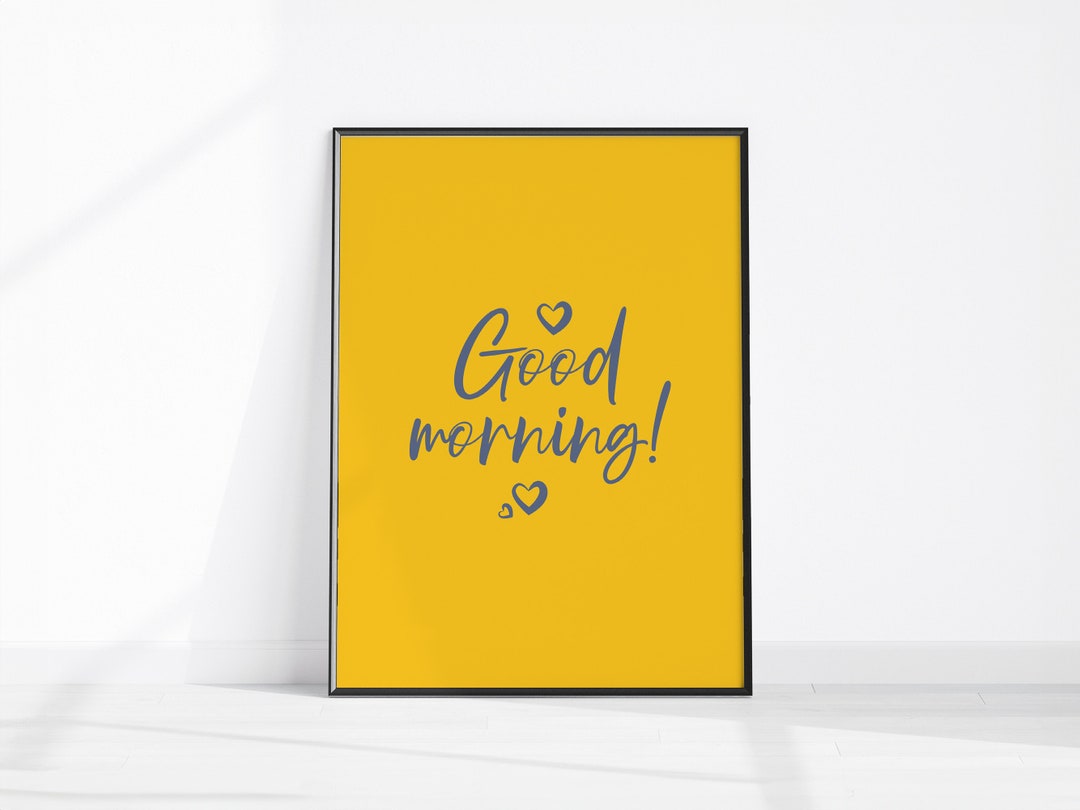 Good Morning Wall Art, Above Bed Sign, Housewarming Gift, Bedroom Decor ...