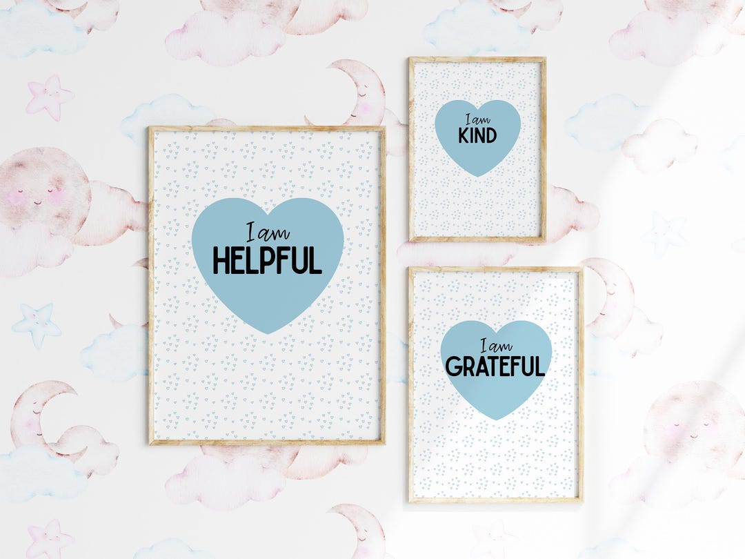 Inspirational Affirmations for Kids, Positive Classroom Posters, I AM ...