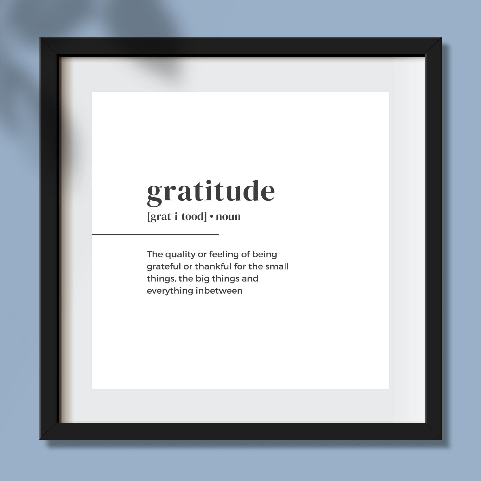GRATITUDE Definition Print, Instant Download, Inspirational Printable ...