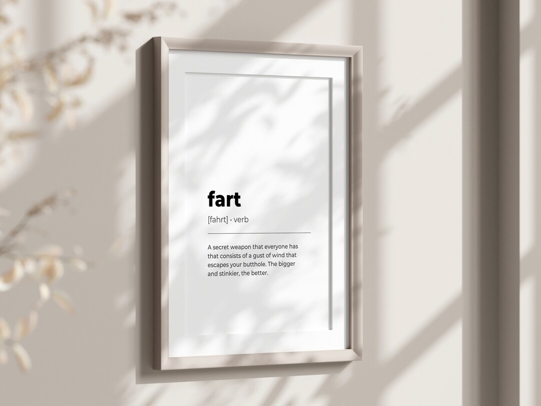 Fart Definition Funny Bathroom Wall Decor, Fart Gifts, Fun Gifts for ...