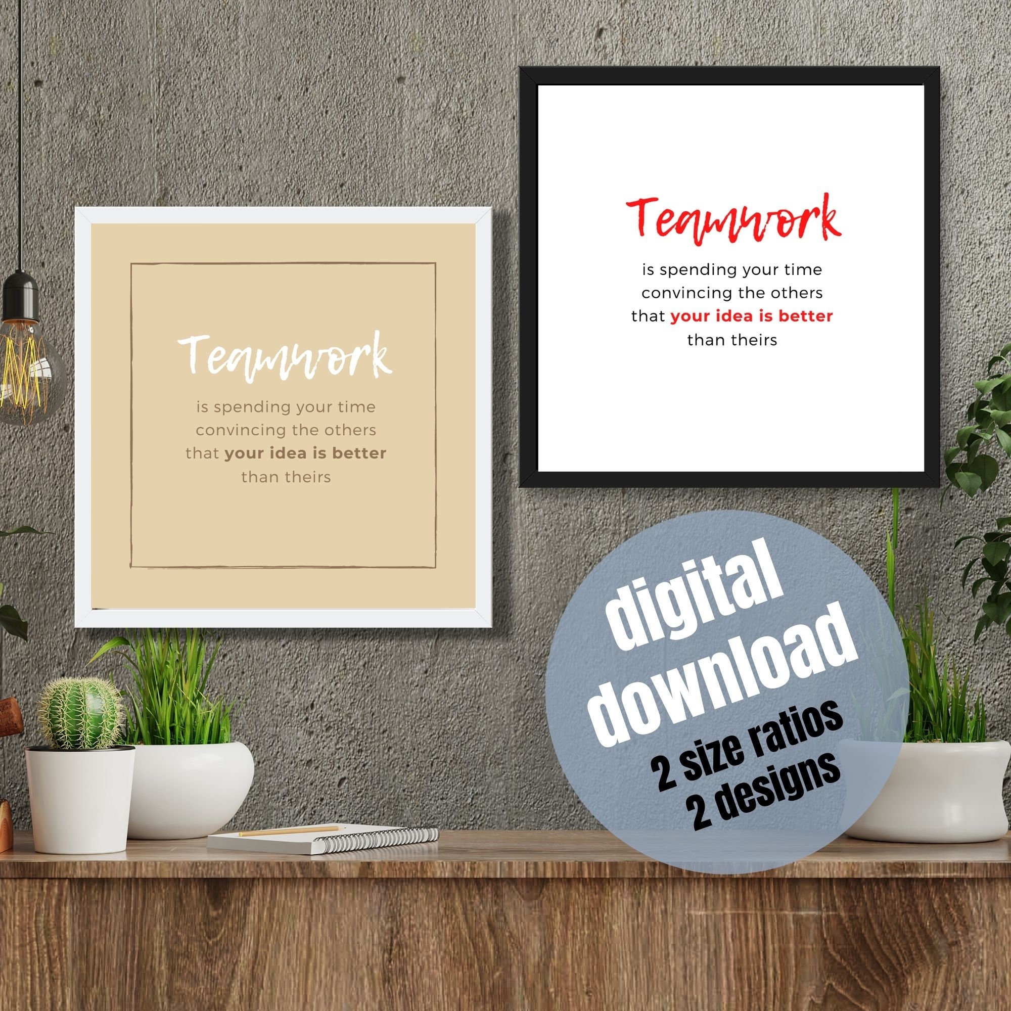 TEAMWORK: Funny Work Definition PRINTABLE Wall Art, DIGITAL Download ...