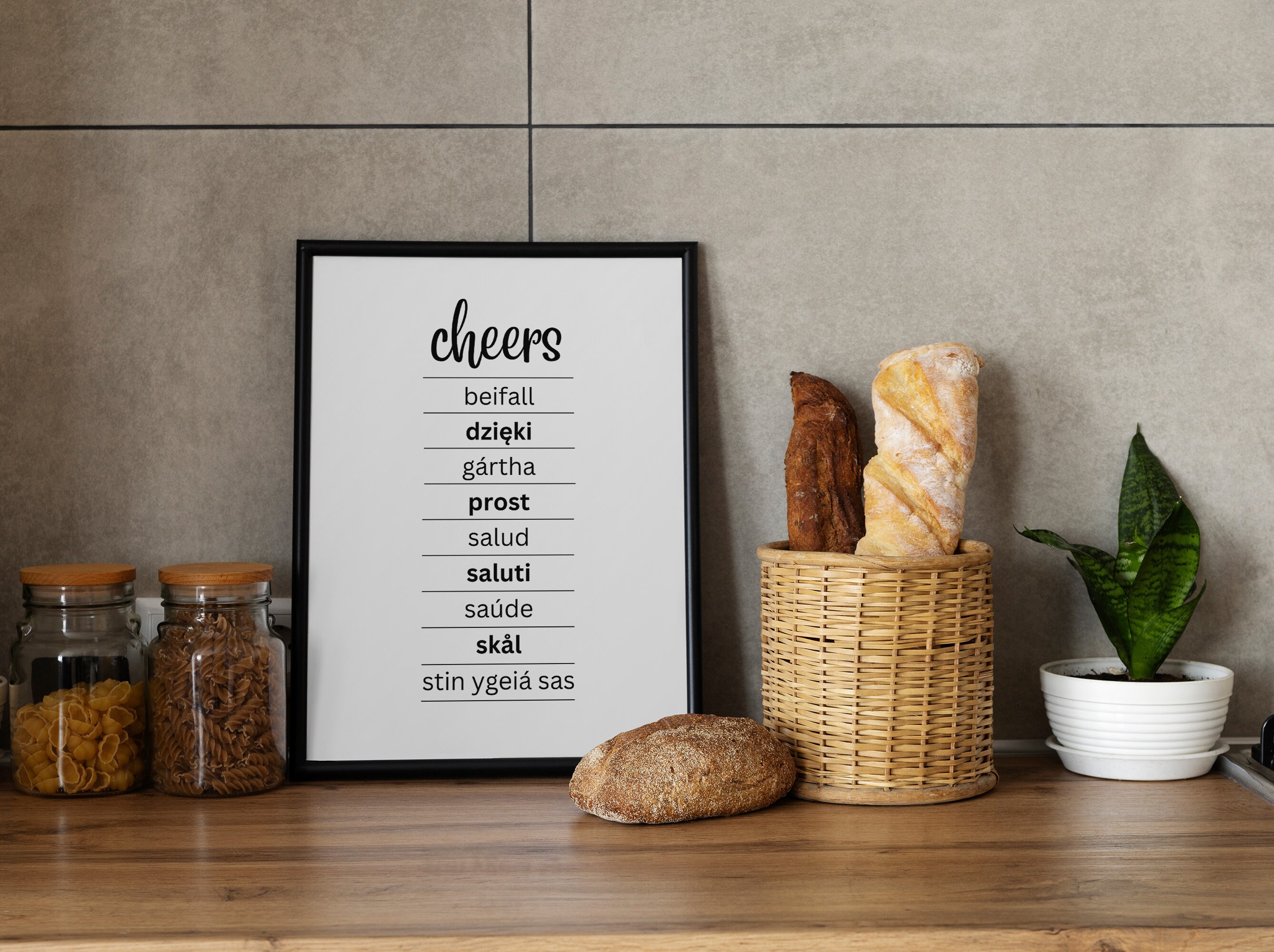 Cheers in Different Languages Printable Art, Cheers Sign, Bar Cart Décor, Bar Cart Print, Party ...