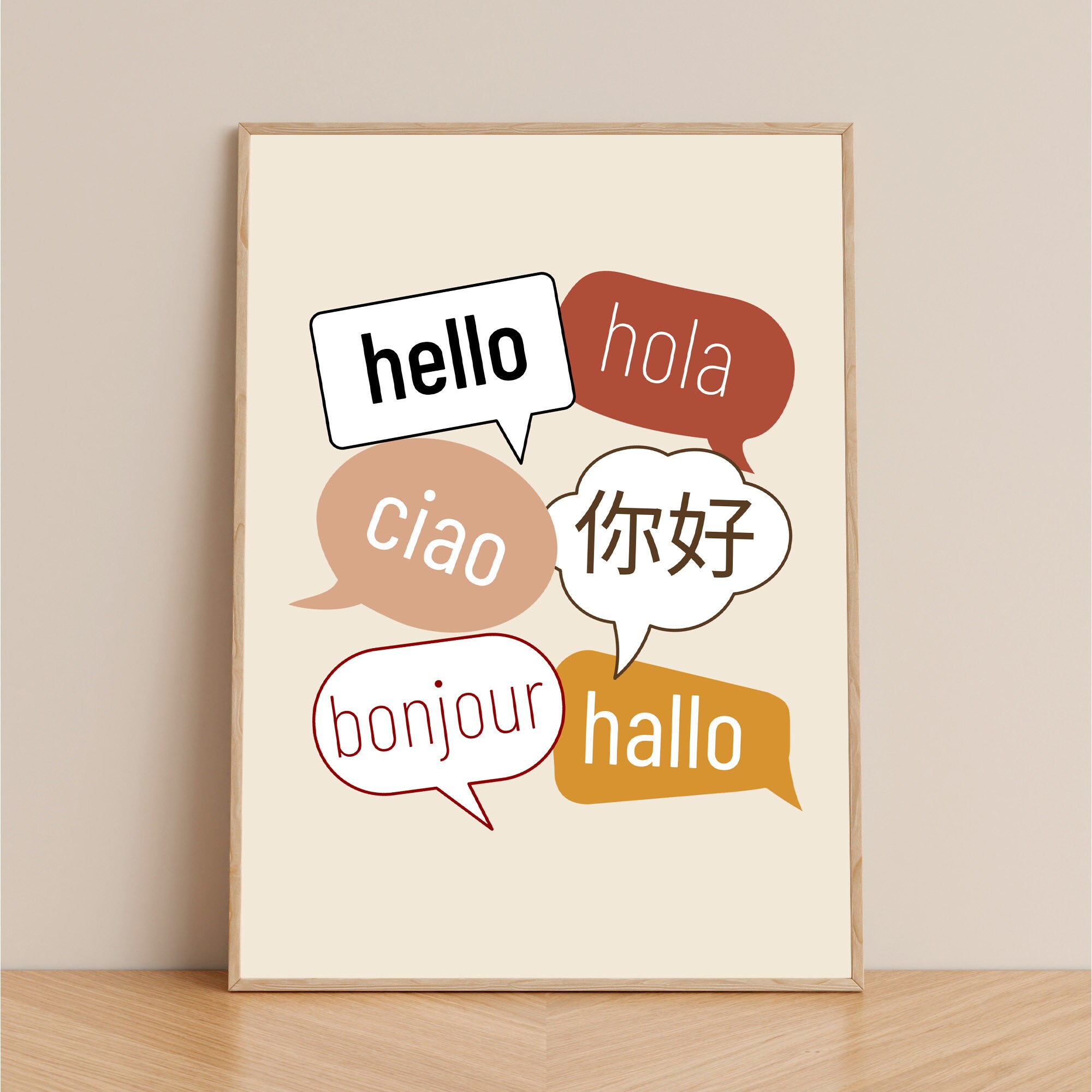 Speech Bubble Hello Bonjour Ciao Hola Hallo, Hello Different Languages ...
