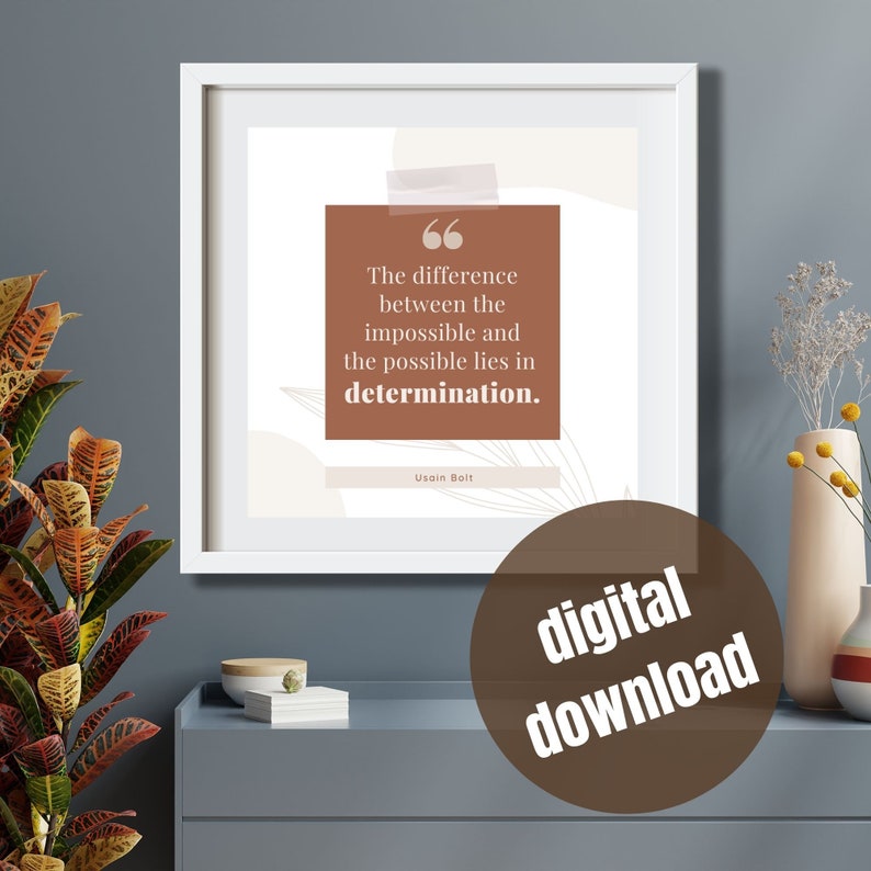 The Difference Between... PRINTABLE Inspirational Wall Art - Etsy
