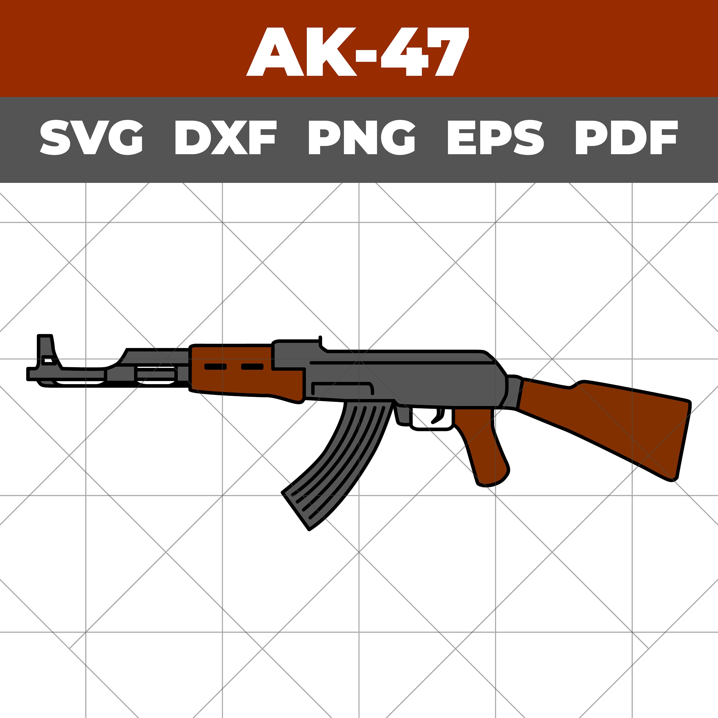 AK-47 SVG AK47 SVG Gun Rifle Svg Svg Dxf Png Eps Pdf - Etsy Israel