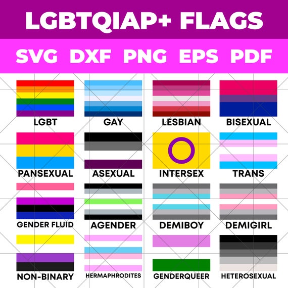 Digital Png Dxf Silhouette Lgbt Pdf Formats Svg Eps Gay Pride Bi Cricut
