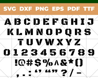 Military Font Svg | Etsy