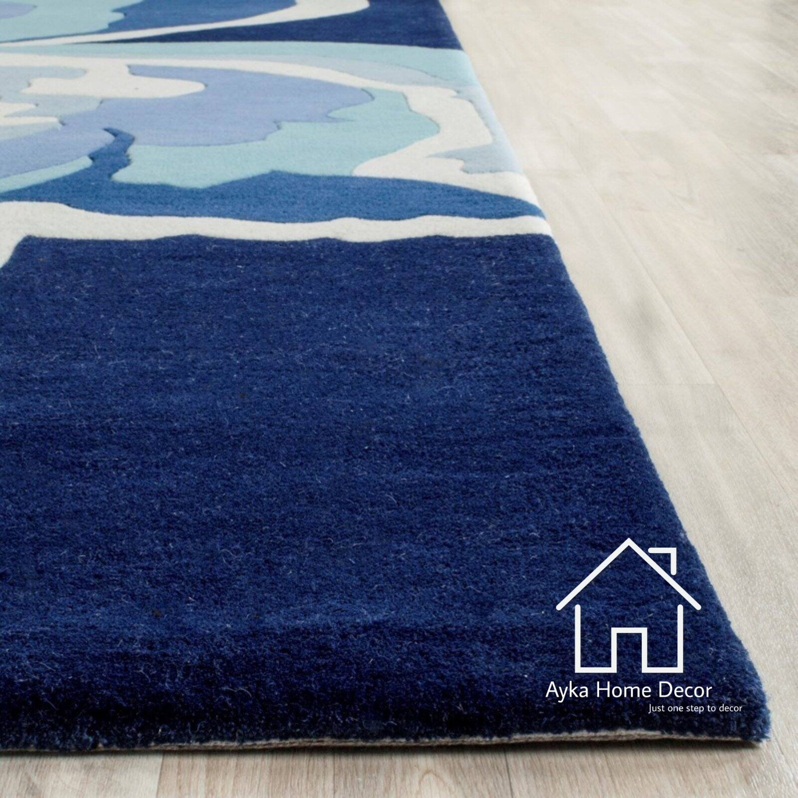 Modern Multi Navy Hand Tufted Rug 100% Woolen Area Rug for - Etsy