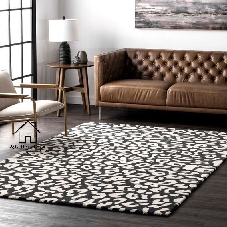 Floor & Rugs Ayka Multi Colour Spot Hand Tufted 100% Pure Woolen Area ...