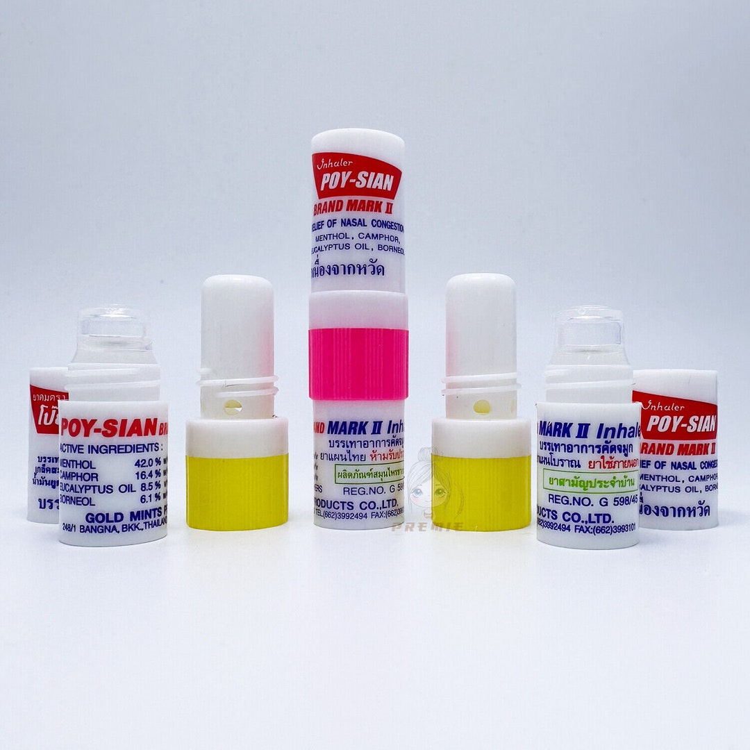 Poy-sian Mark II 2024 Thai Natural Herb Nasal Inhaler, Natural ...