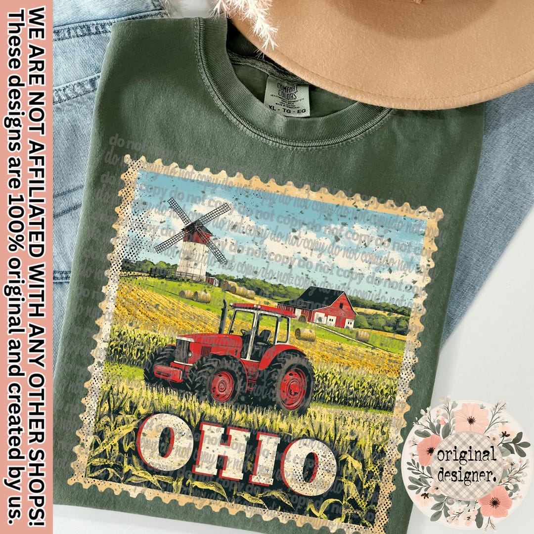 Ohio Stamp State Design | Digital Download | PNG File | Distressed ...