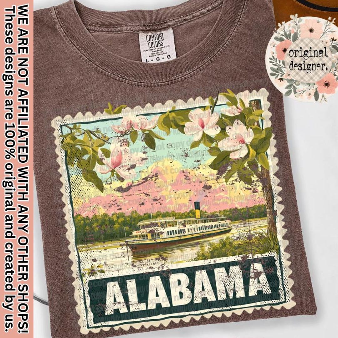 Alabama Stamp State Design | Digital Download | PNG File | Sublimation ...