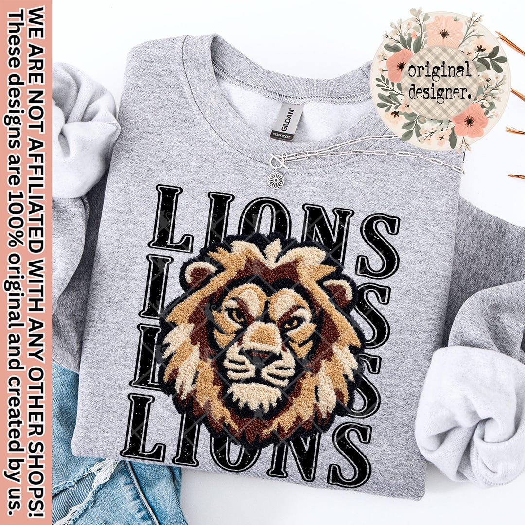 Lions School Spirit Mascot Latch Hook Yarn Crochet Design | Digital ...