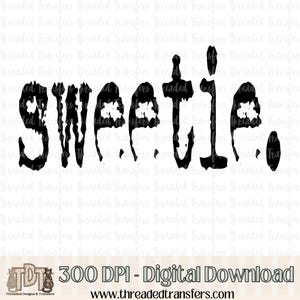 Sweetie Typography Design | Digital Download | PNG File | Sublimation ...