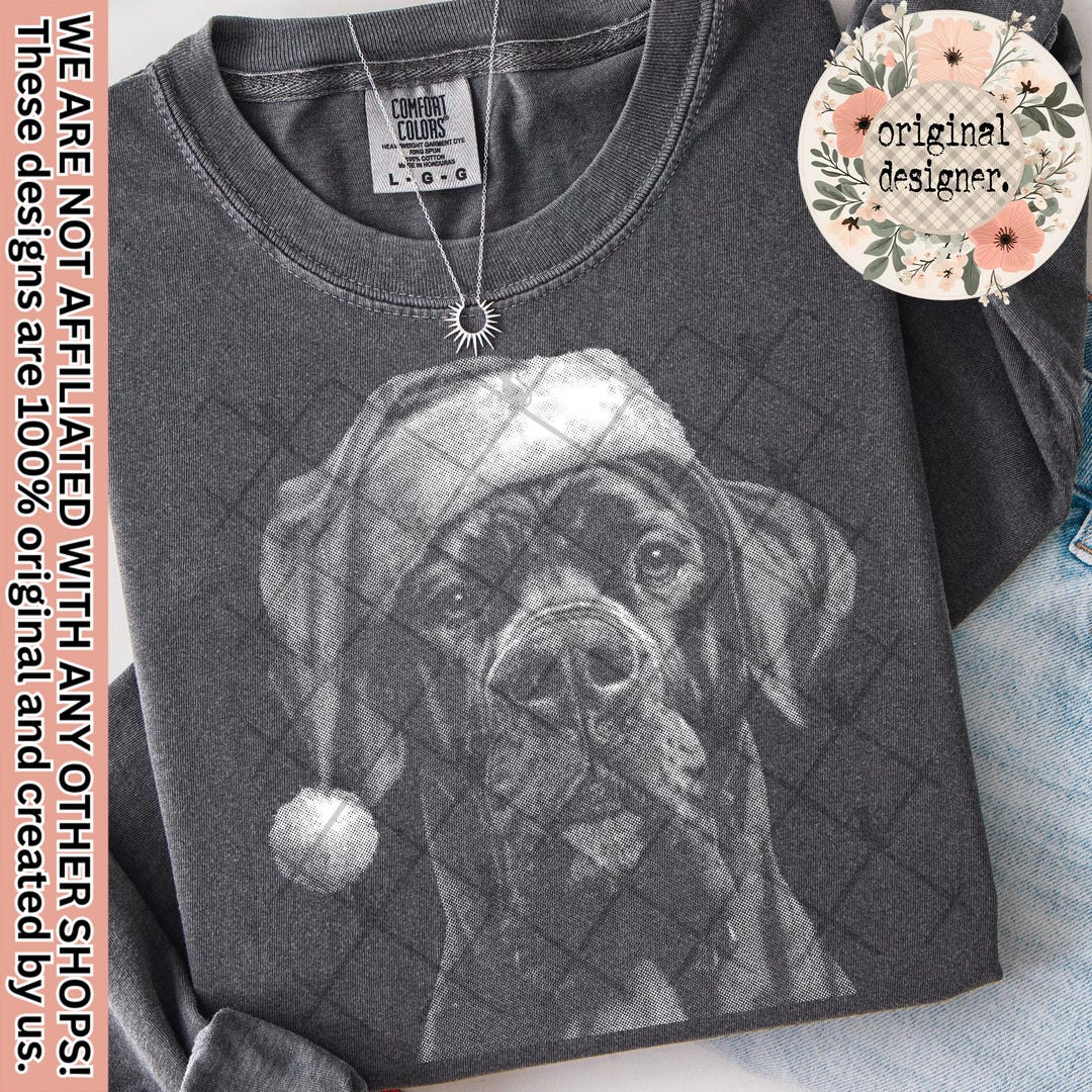 Retro Santa Great Dane Design | Digital Download | PNG File | Vintage ...