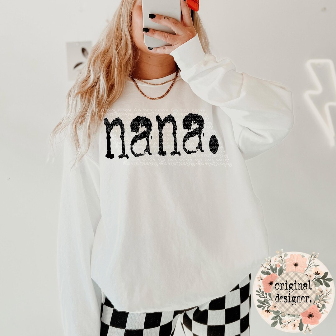 Nana Typography Design | Digital Download | PNG File | Distressed Retro ...