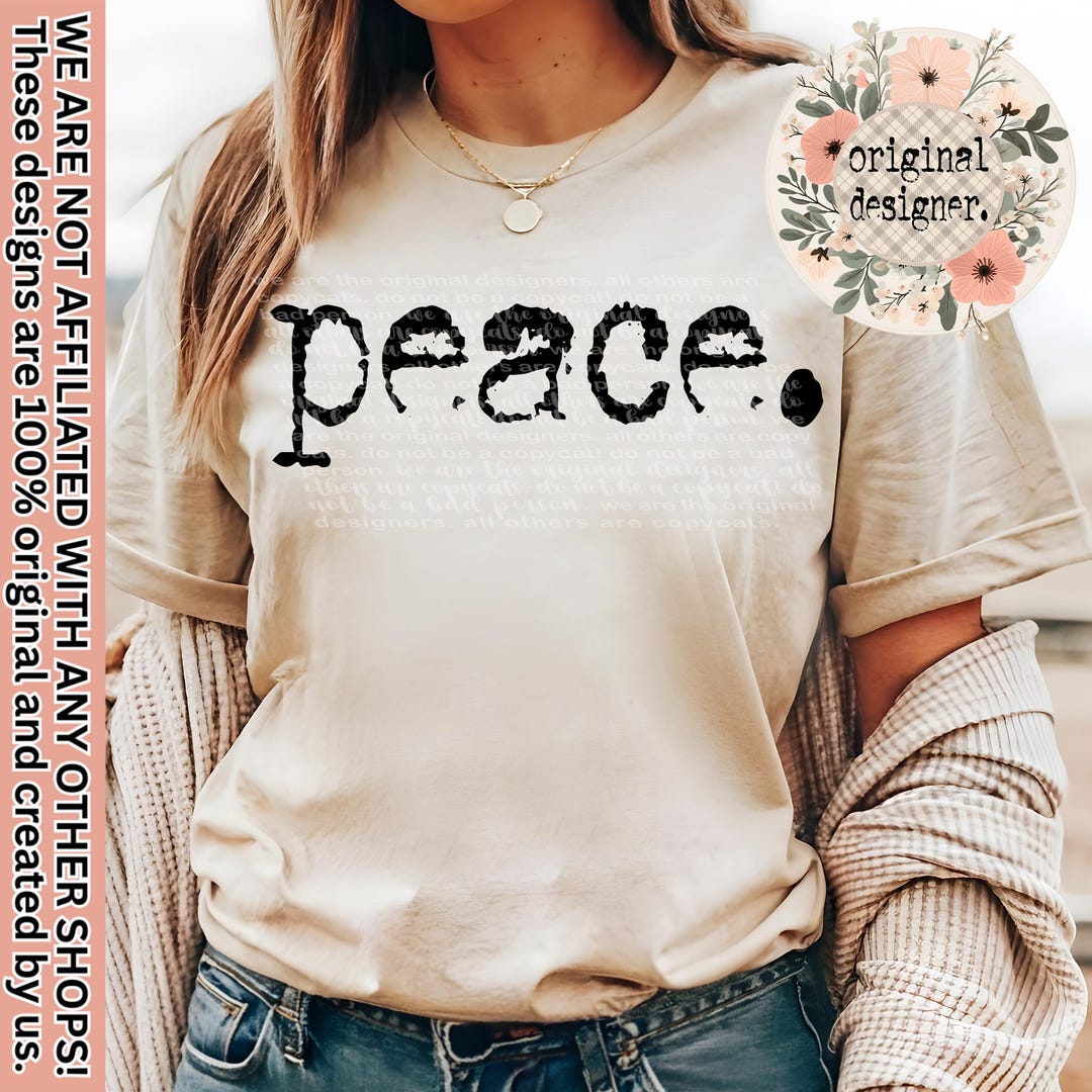Peace Typography Design | Digital Download | PNG File | Typography PNG ...