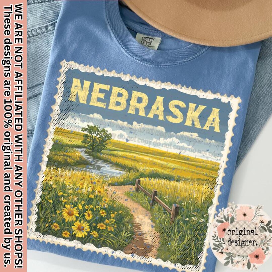 Nebraska Stamp State Design | Digital Download | PNG File | Distressed ...