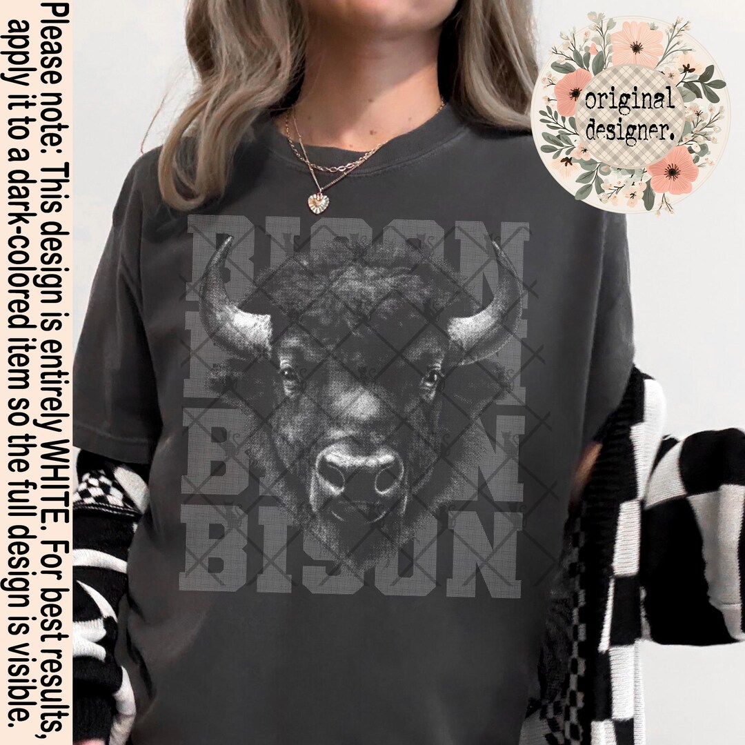 Bison Mascot Retro Halftone Digital Download Design| PNG File | Vintage ...