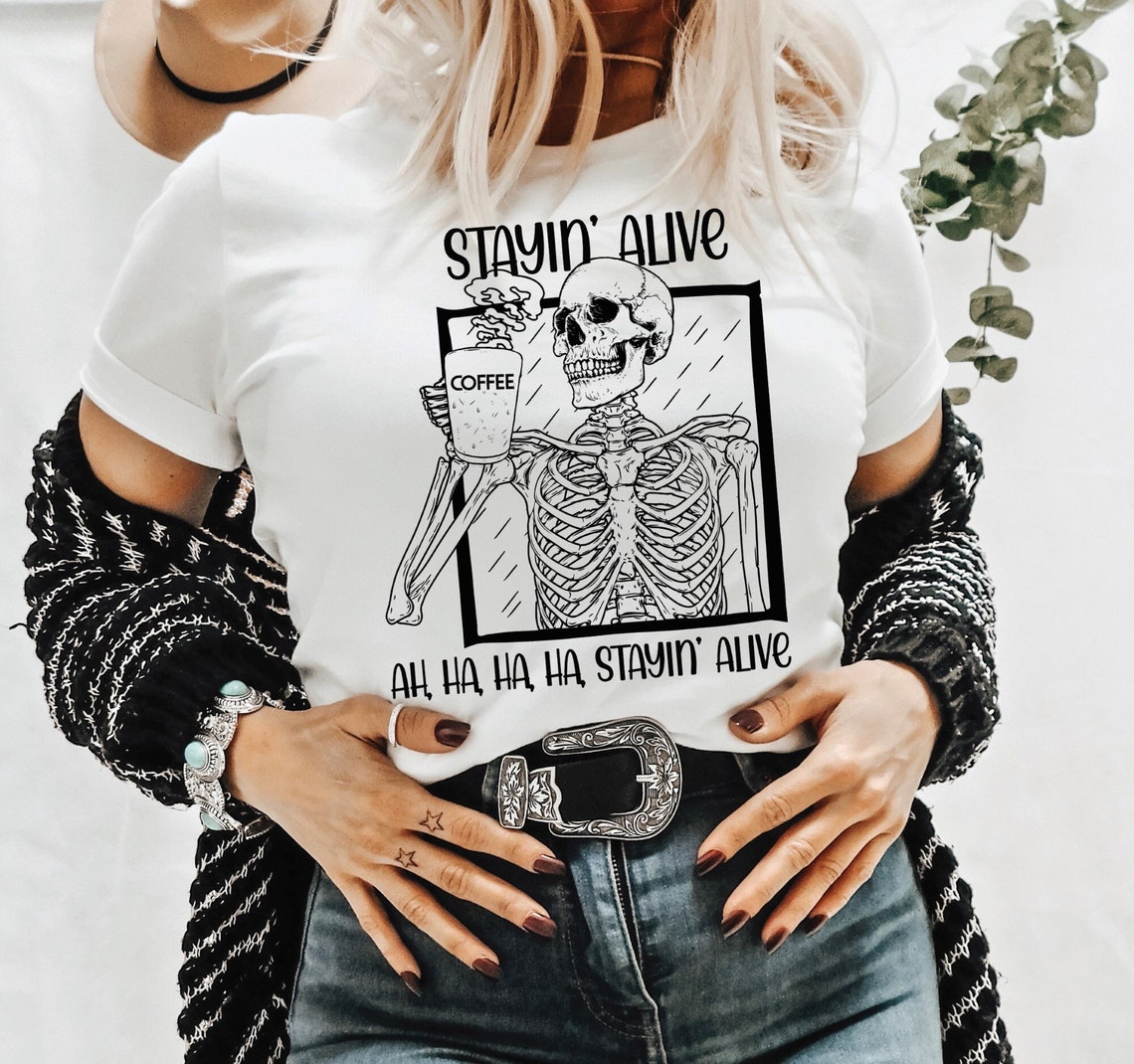Stayin' Alive Skeleton Digital Download SVG & PNG - Etsy