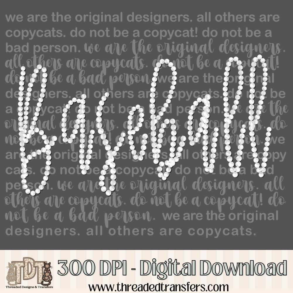 Baseball Sports Design | Digital Download | PNG File | Girly Pearls ...
