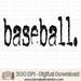 Baseball Typography Design | Digital Download | PNG File | Retro ...