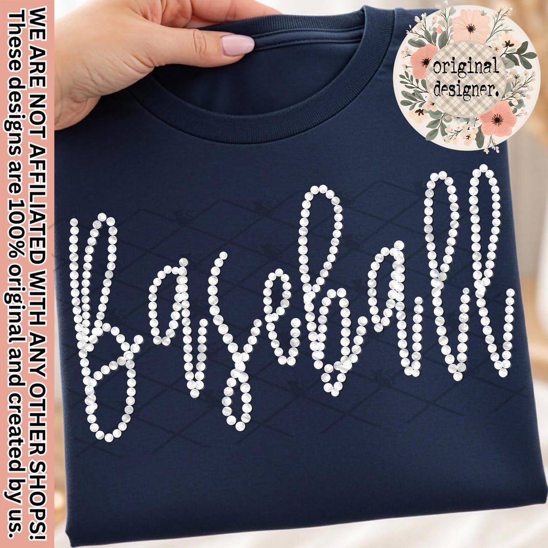 Baseball Sports Design | Digital Download | PNG File | Girly Pearls ...