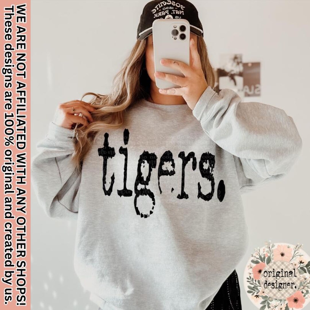 Tigers Typography Mascot Design | Digital Download | PNG File ...
