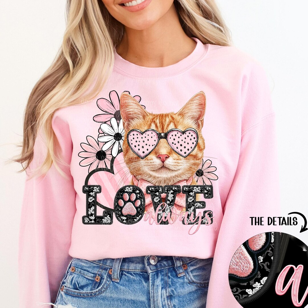 Love Always Orange Tabby Cat Design | Digital Download | PNG File | Cat ...