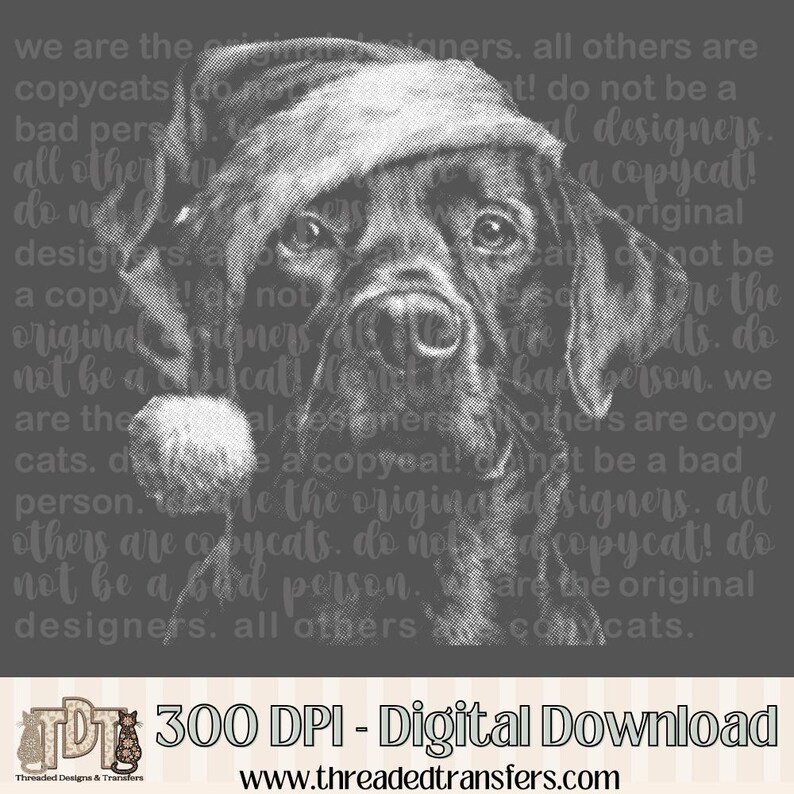 Retro Santa Labrador Retriever Design | Digital Download | PNG File ...