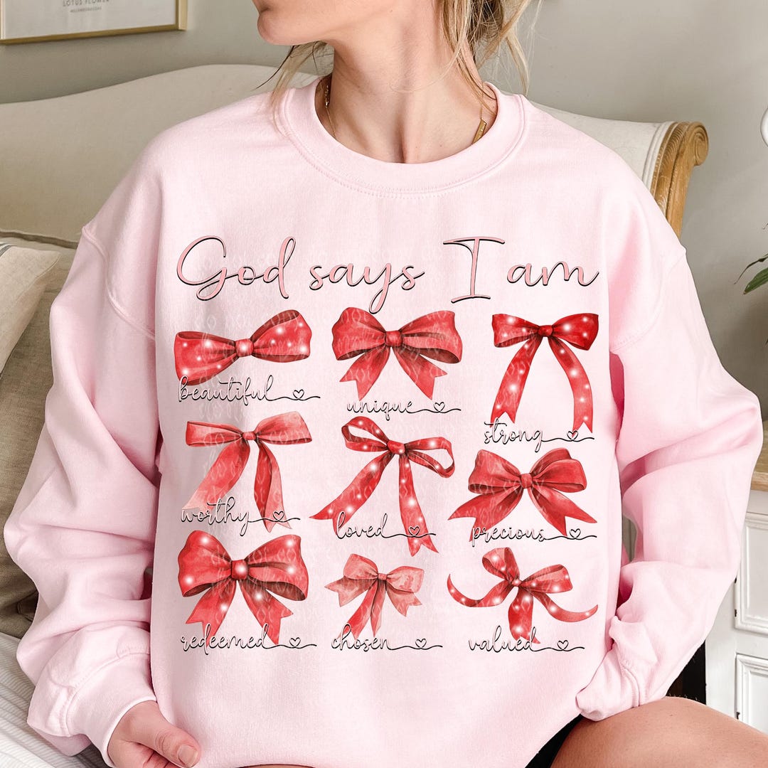 God Says I Am Coquette Bows Design | Digital Download | PNG File ...