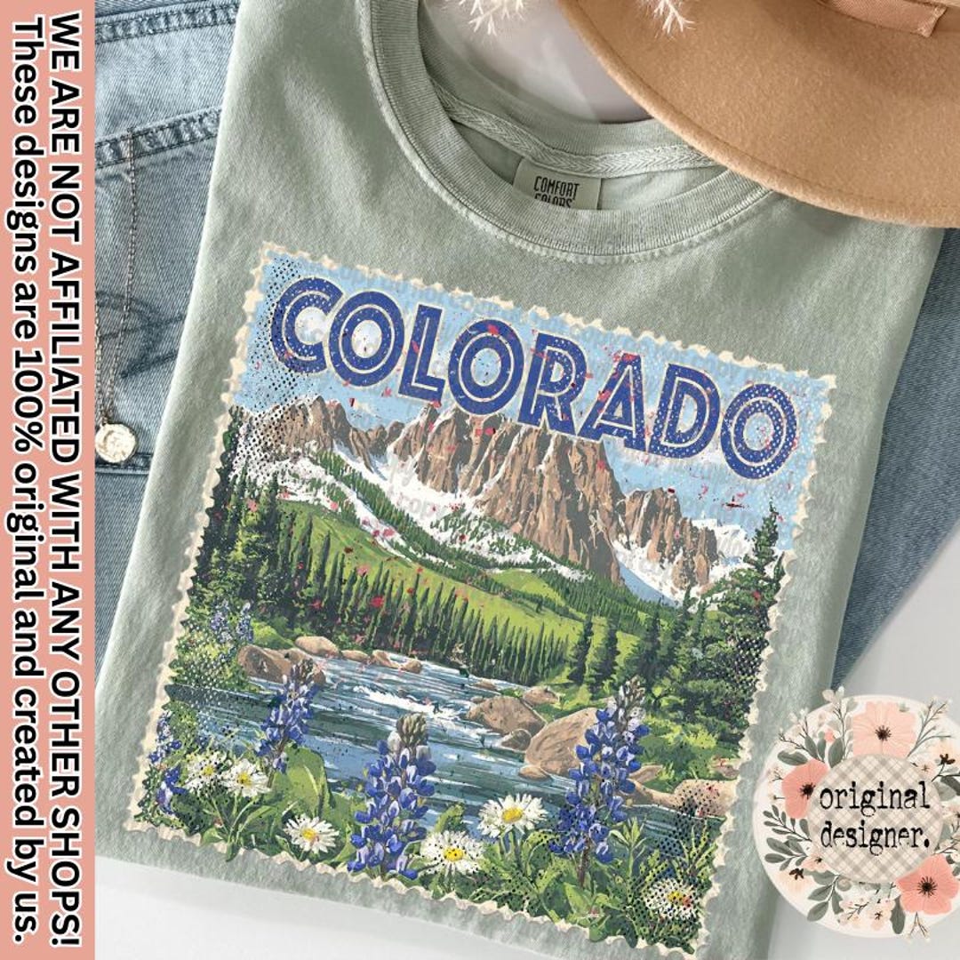 Colorado Stamp State Design | Digital Download | PNG File | Distressed ...