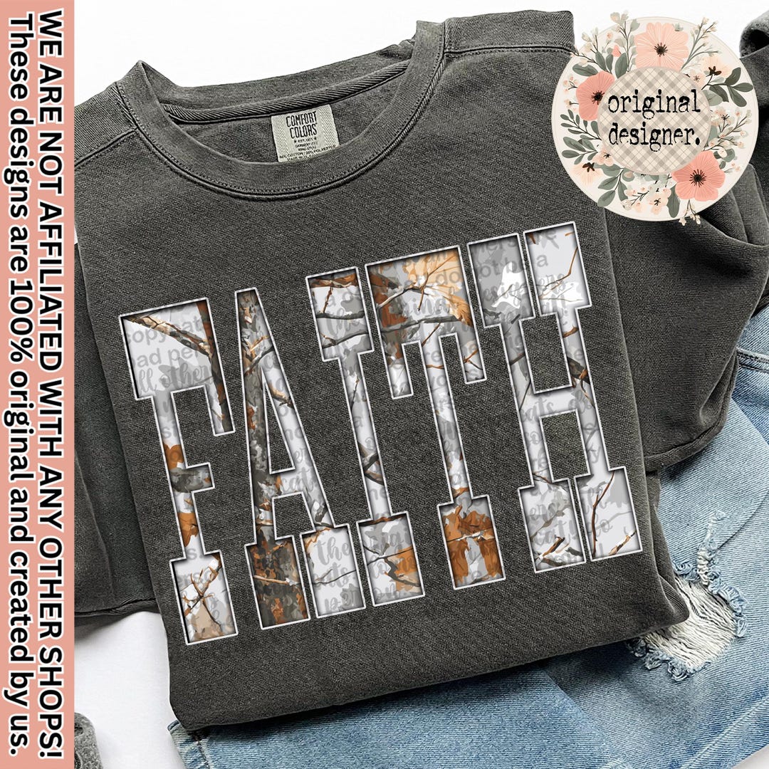 Faith Gray Camo Design | Digital Download | PNG File | Camouflage ...