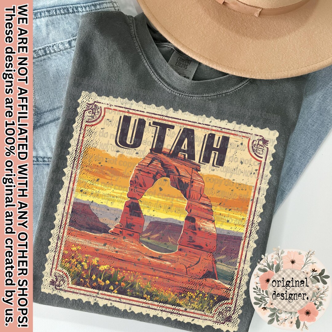 Utah Stamp State Design | Digital Download | PNG File | Distressed ...