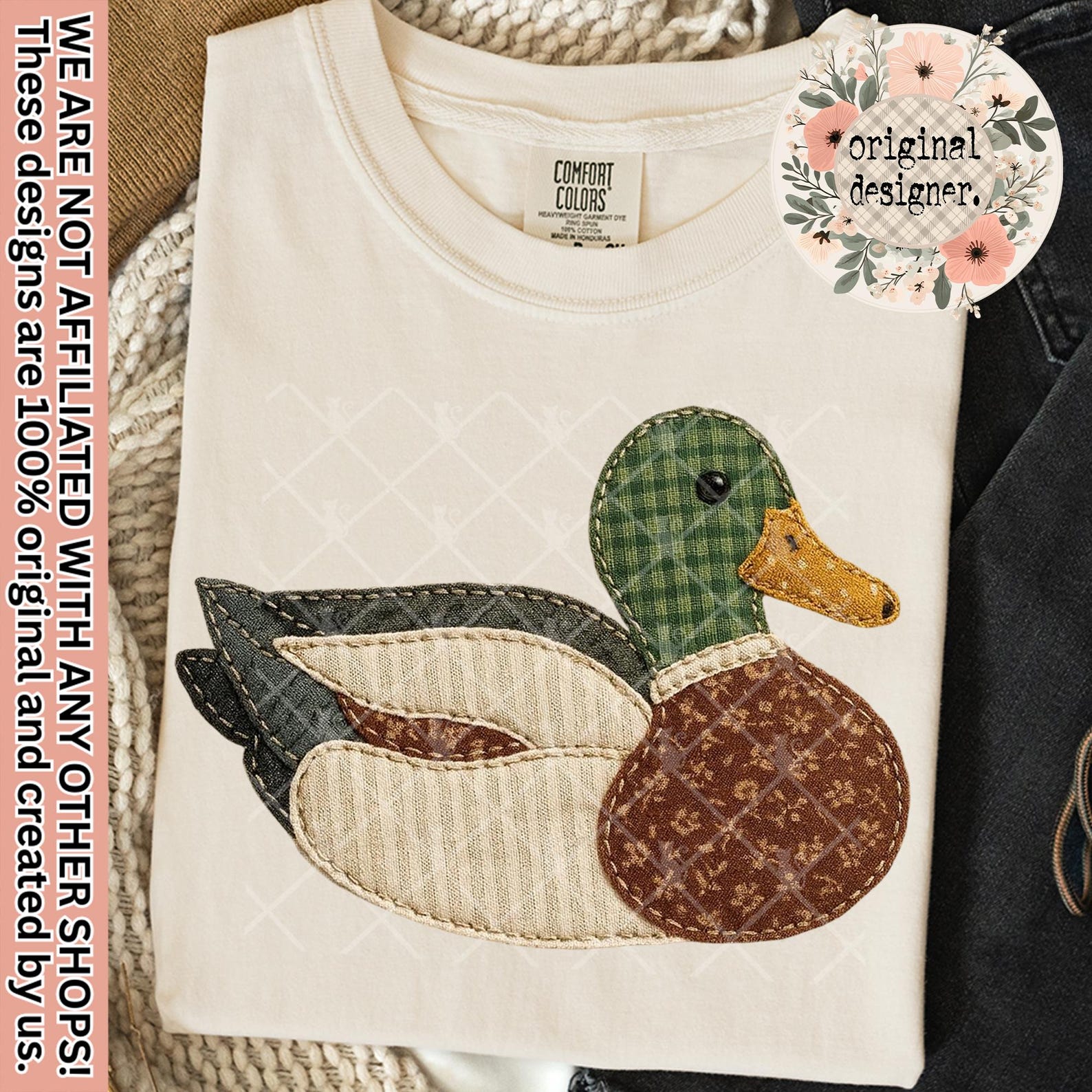 Vintage Cottage Mallard Duck Design | Digital Download | PNG File ...