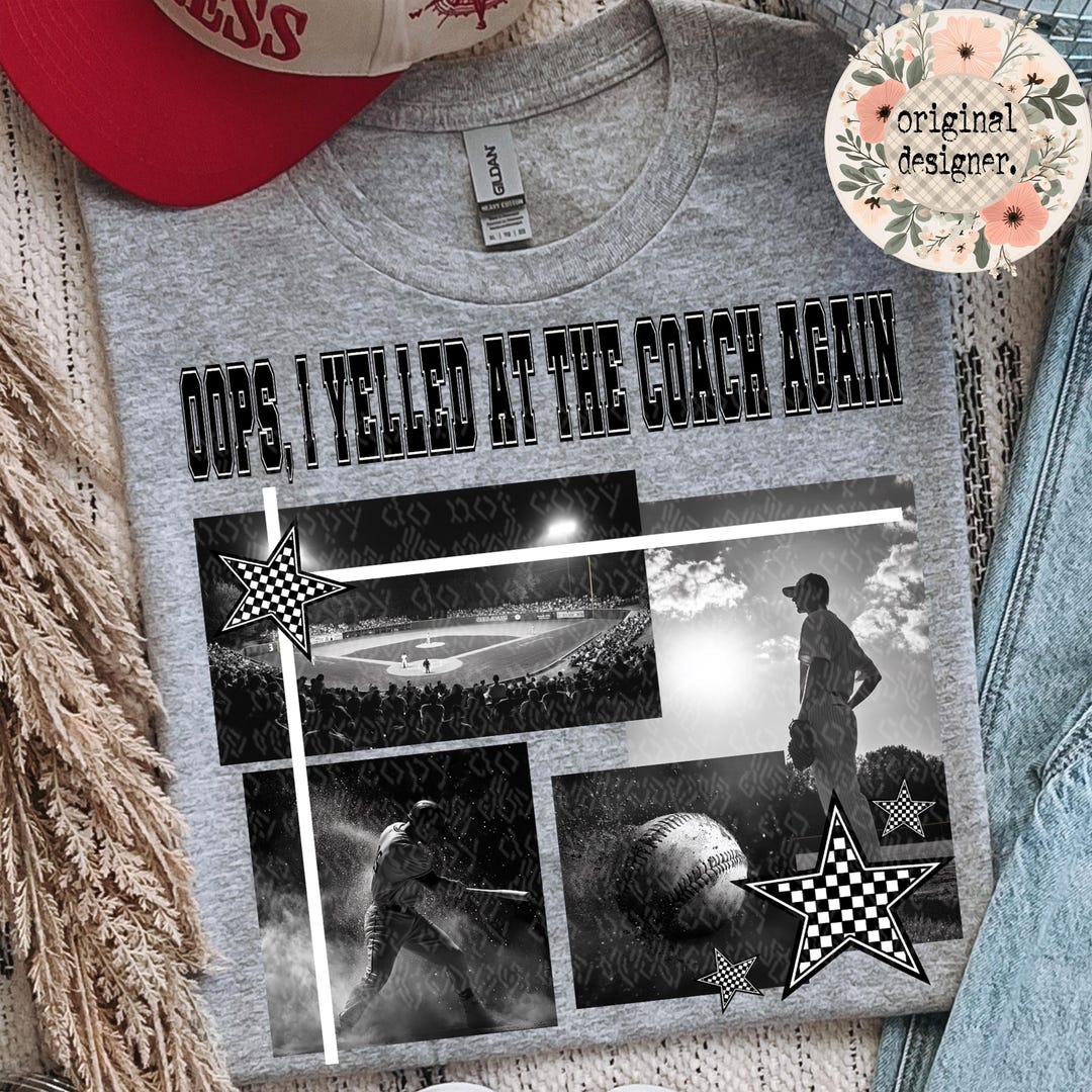 Oops Baseball Coach Design | Digital Download | PNG File | Snarky Sassy ...