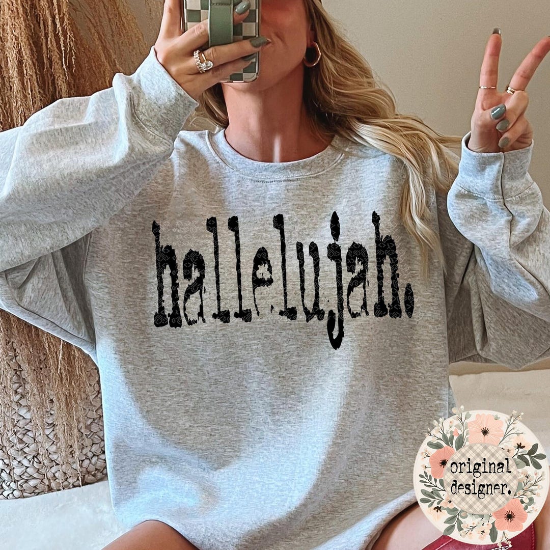 Hallelujah Design | Digital Download | PNG File | Sublimation Design ...