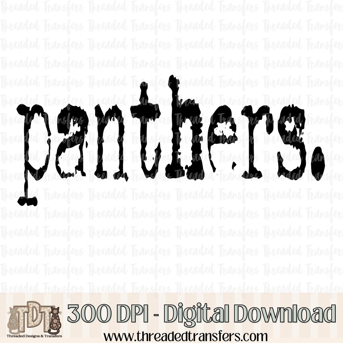 Panthers Typography Mascot Design | Digital Download | PNG File ...