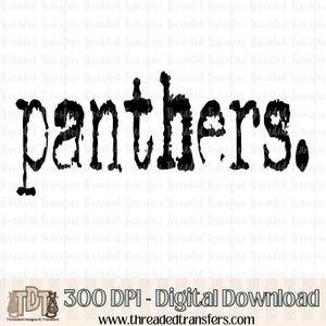 Panthers Typography Mascot Design | Digital Download | PNG File ...