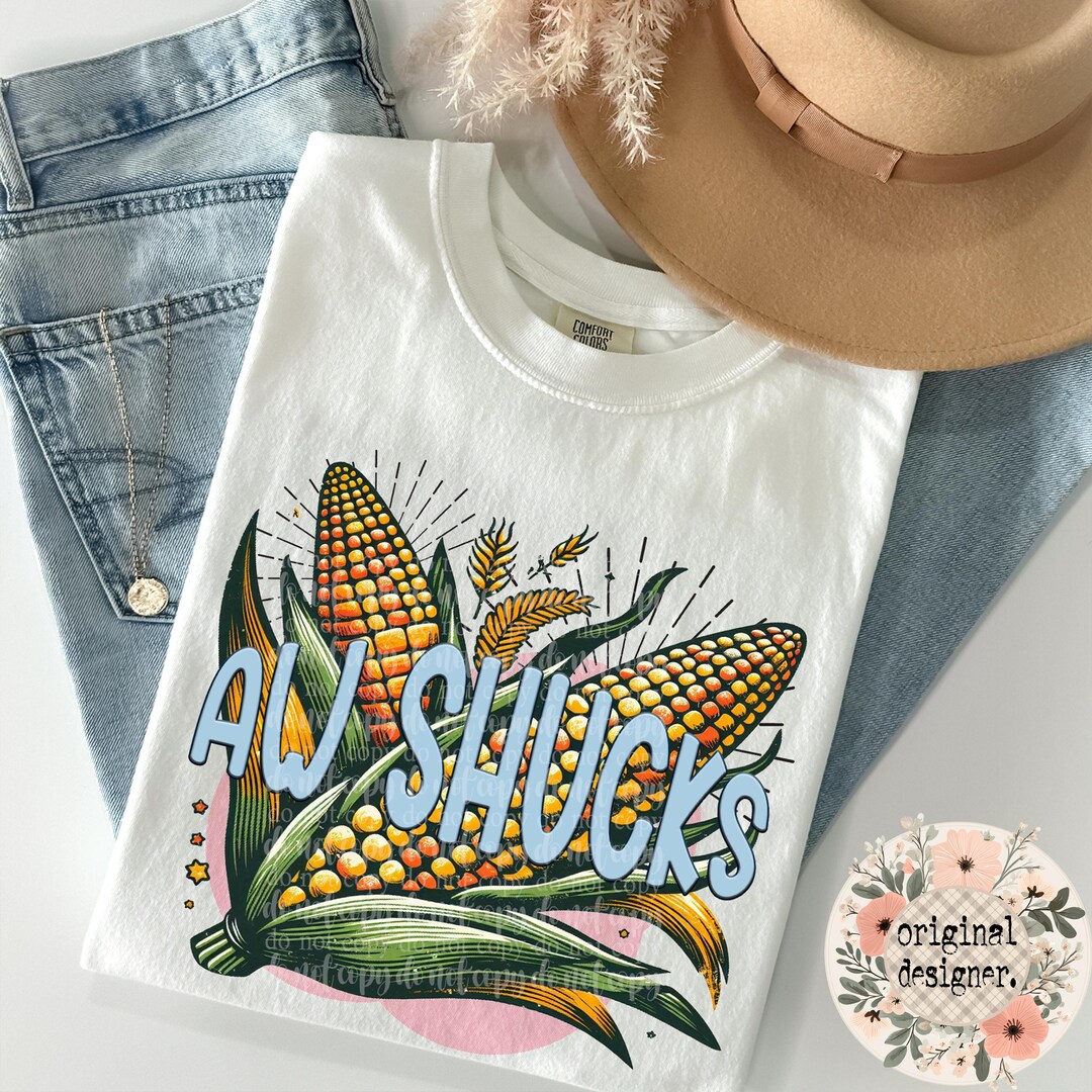 Aw Shucks Corn Retro Design | Digital Download | PNG File | Sublimation ...
