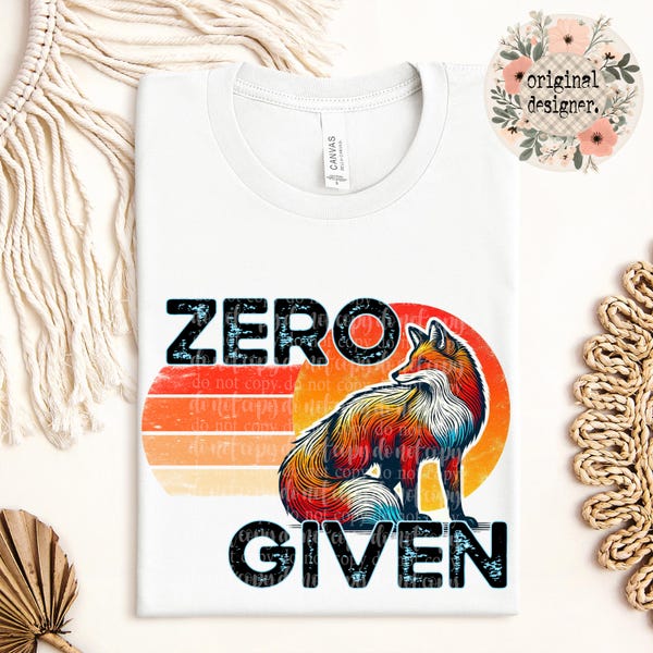 Zero Fox Given - Etsy