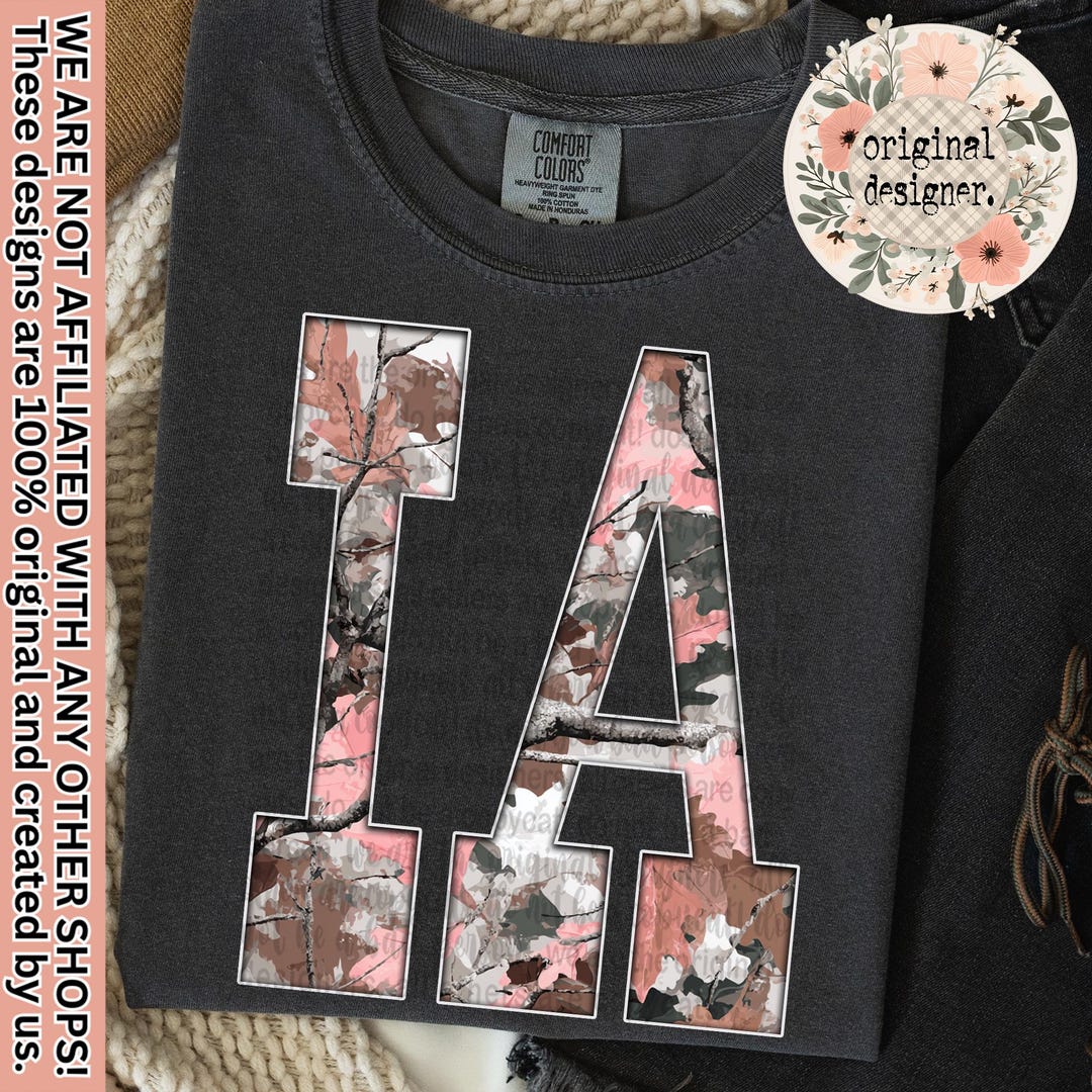 Iowa Gray Camo State Design | Digital Download | PNG File | United ...