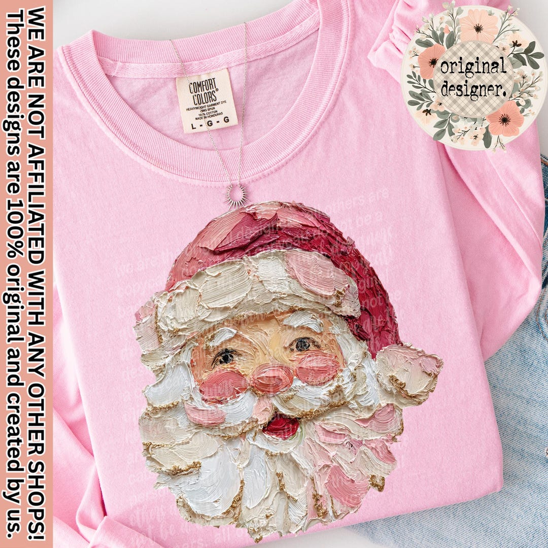 Hand-painted Santa Design | Digital Download | PNG File | Christmas ...