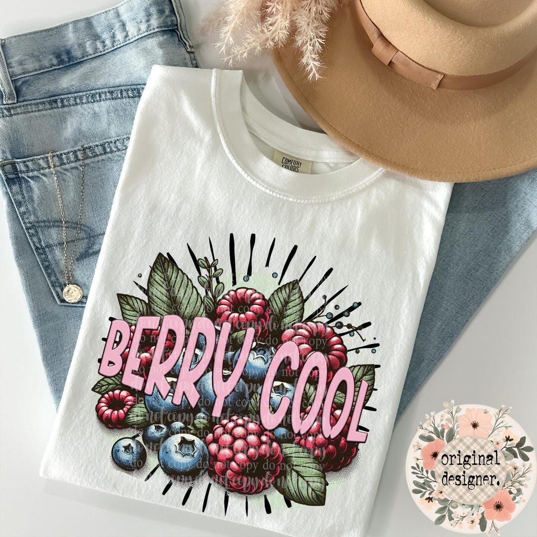 Berry Cool Berries Retro Design | Digital Download | PNG File | Vintage ...