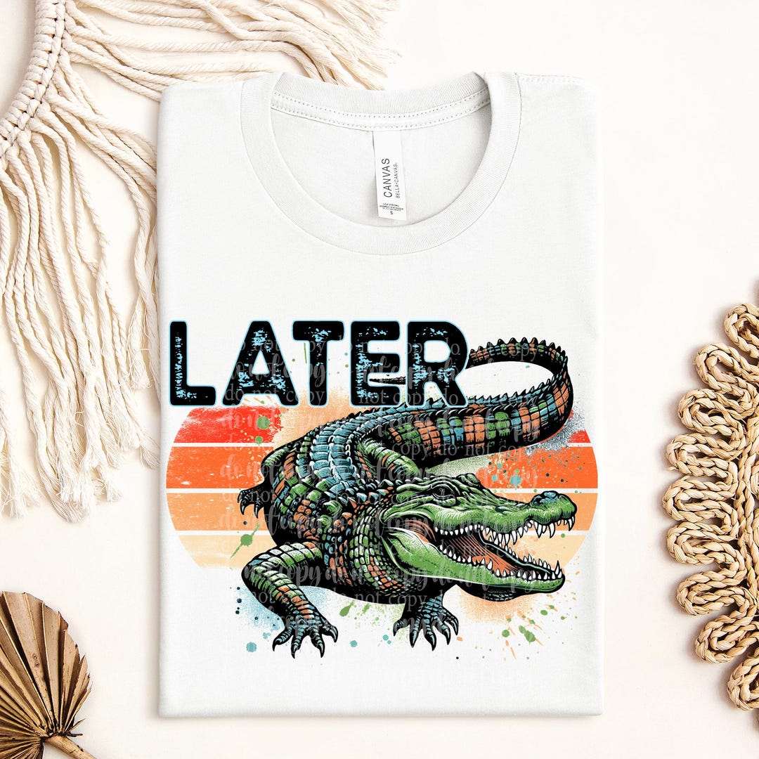 Later Gator Retro Animal Design | Digital Download | PNG File ...