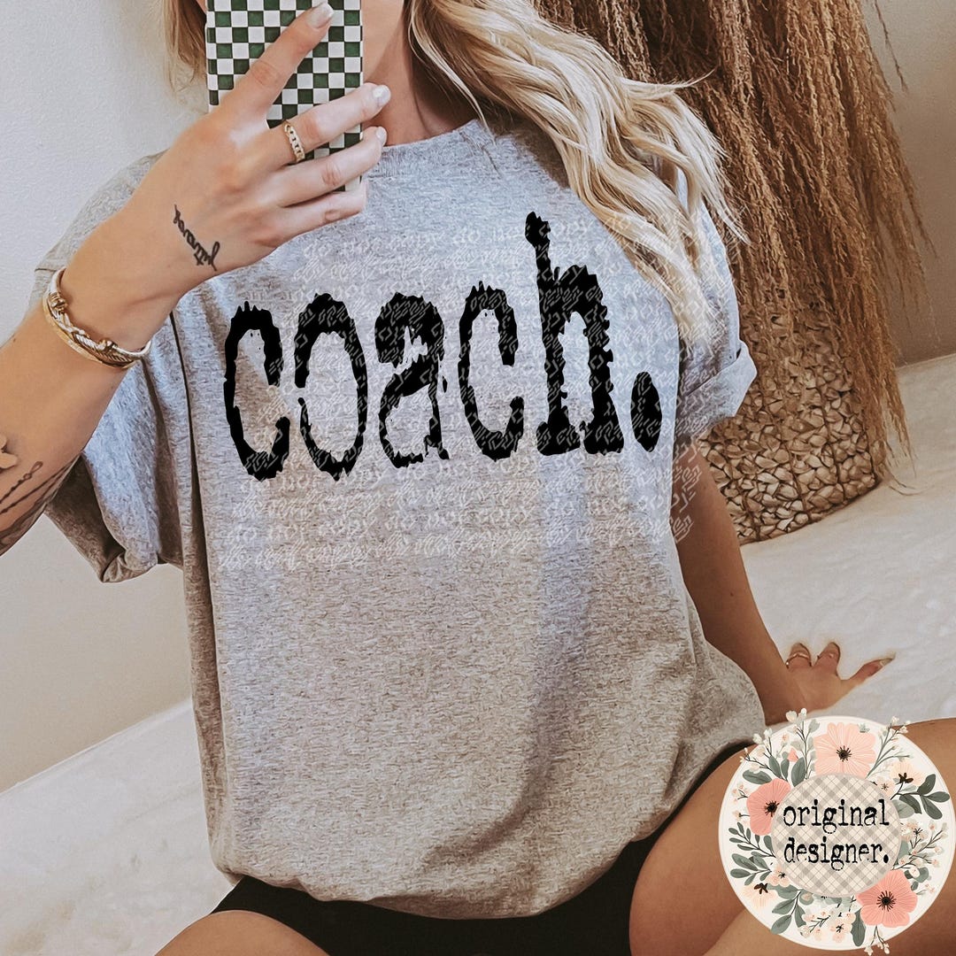 Coach Typography Design | Digital Download | PNG File | Sublimation ...