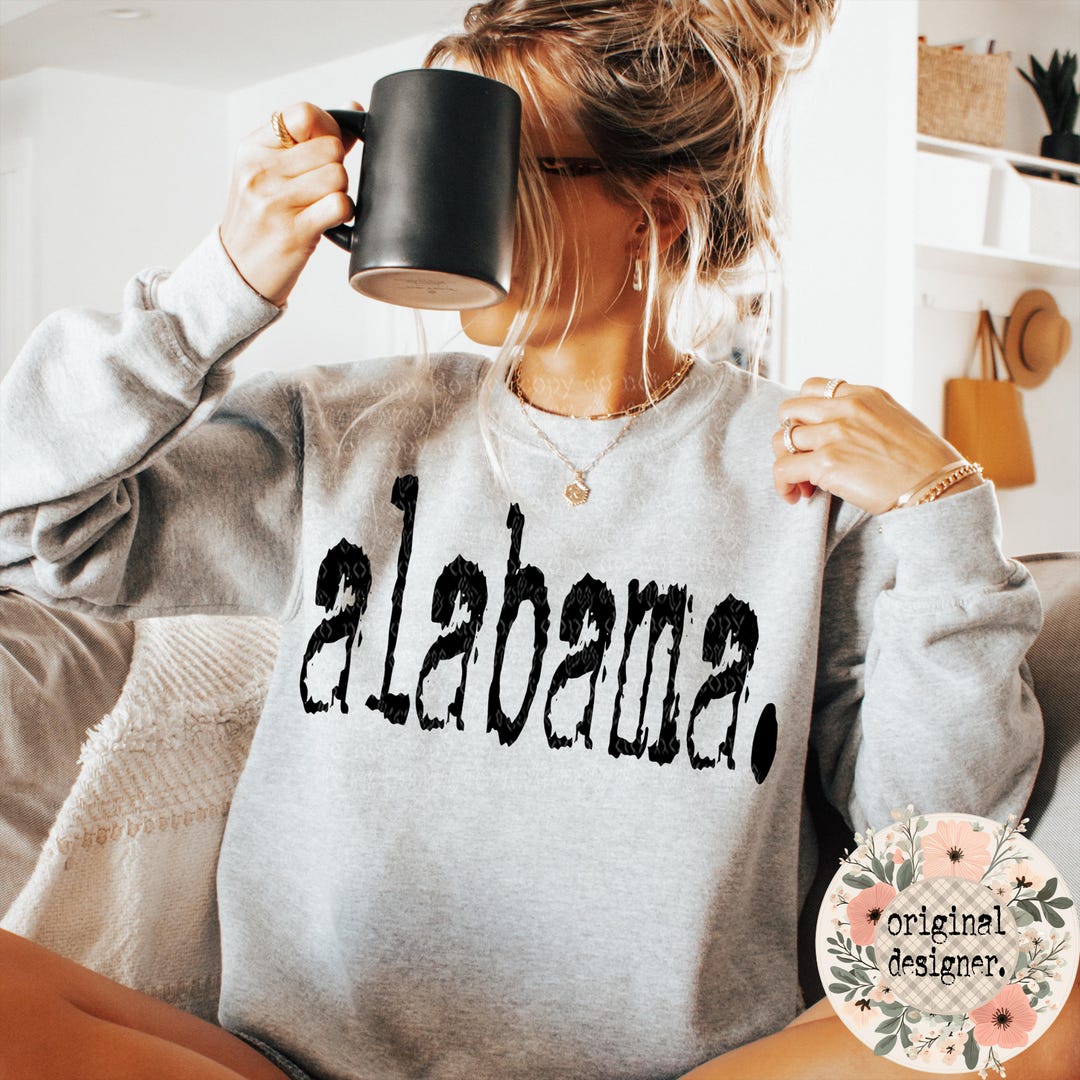 Alabama Typography State Design | Digital Download | PNG File ...